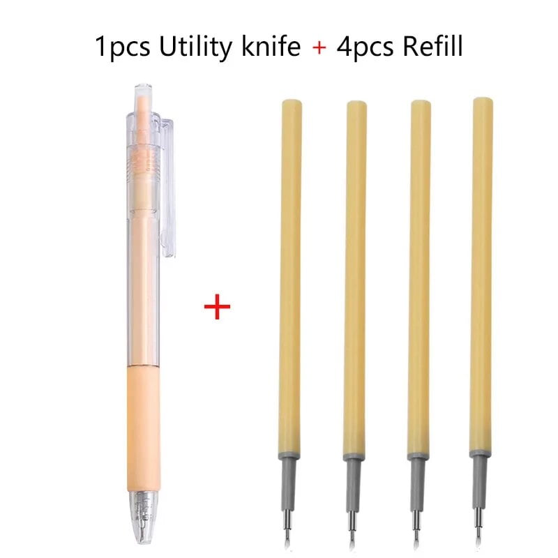 5pcs Art Utility Knife Pen Refill Set Express Box Knife Paper Cutting ...