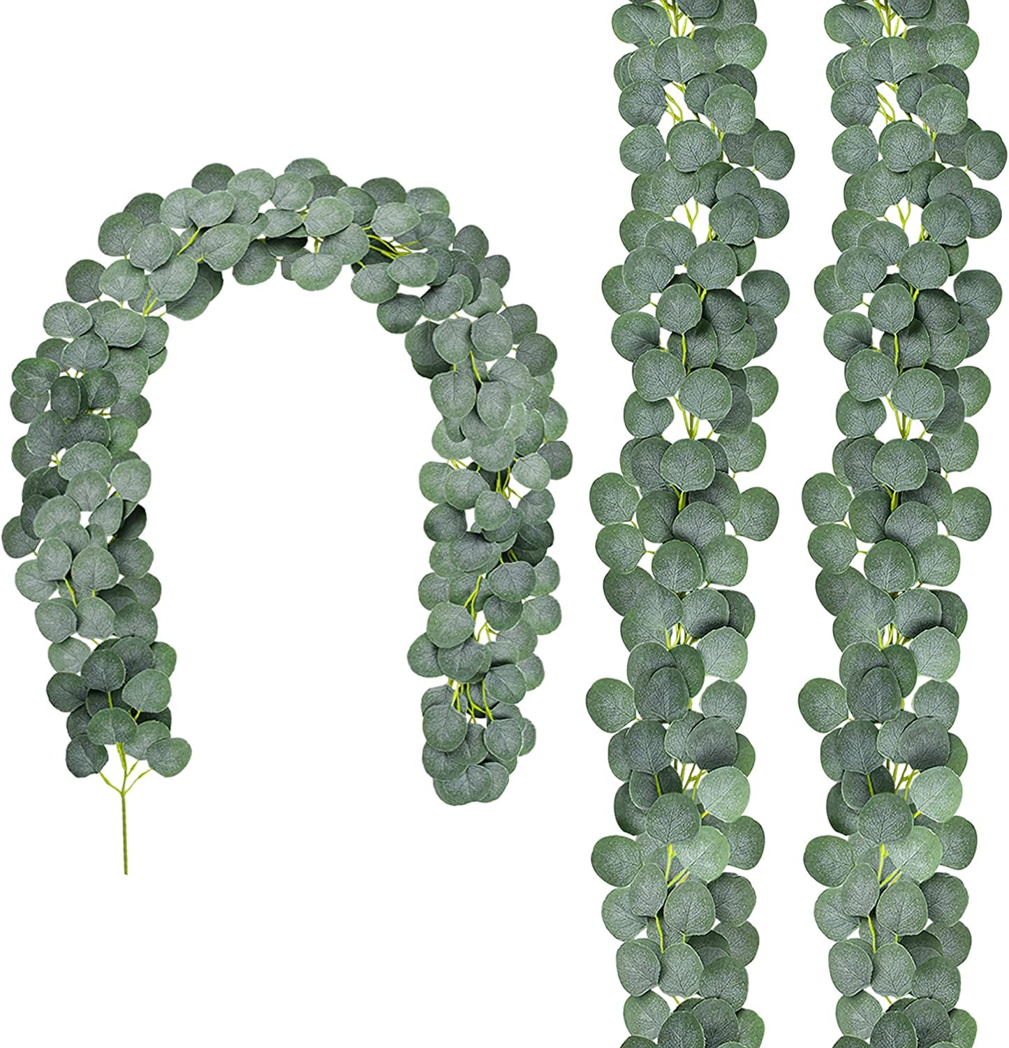 5pcs Artificial Eucalyptus Garland Greenery Faux Garland Bulk Silver ...