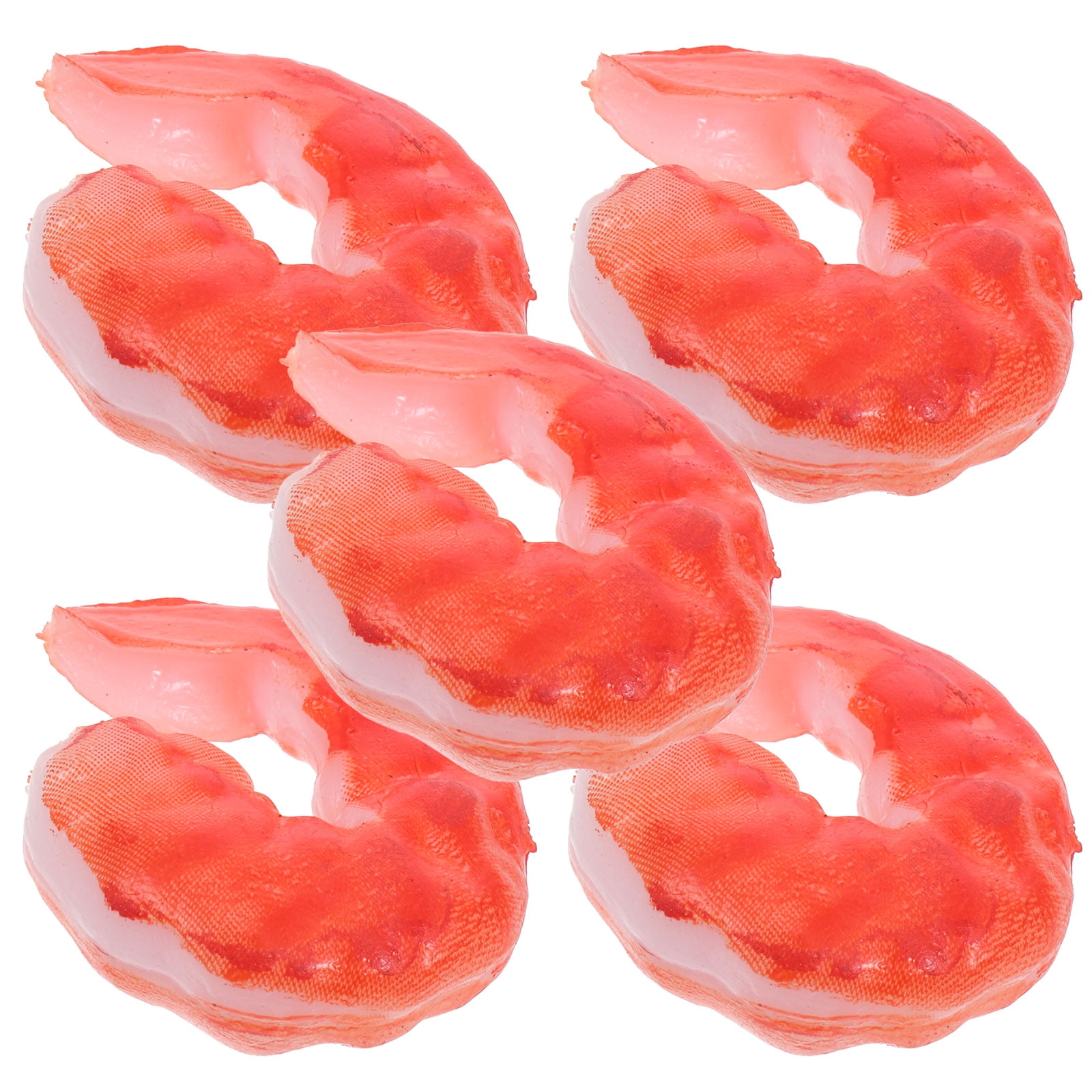 5pcs Artificial Shrimp Replicas Realistic Fake Shrimp Models Lifelike ...