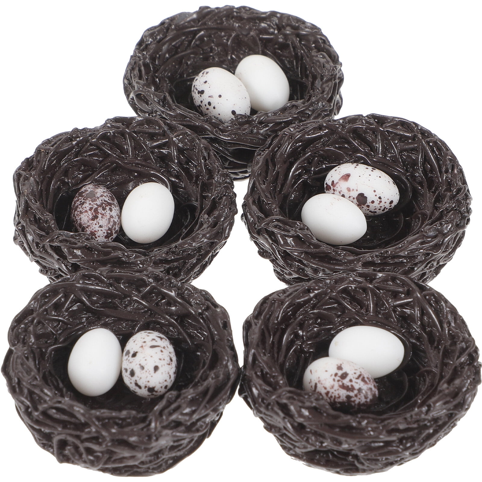 5pcs Artificial Simulation Bird Nest Model Garden Landscaping Prop ...