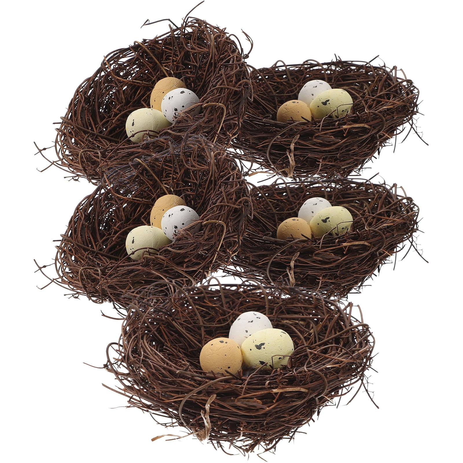 5pcs Artificial Simulation Bird Nest Model Landscaping Resin Bird Nest ...