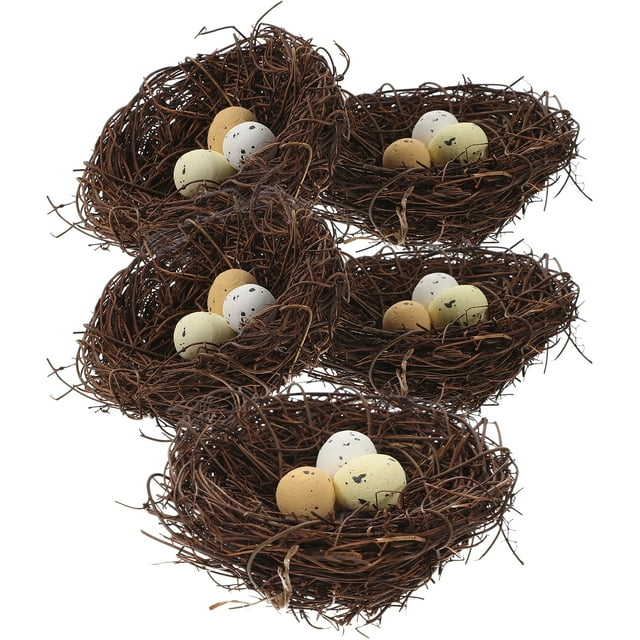 5pcs Artificial Simulation Bird Nest Model Landscaping Resin Bird Nest ...