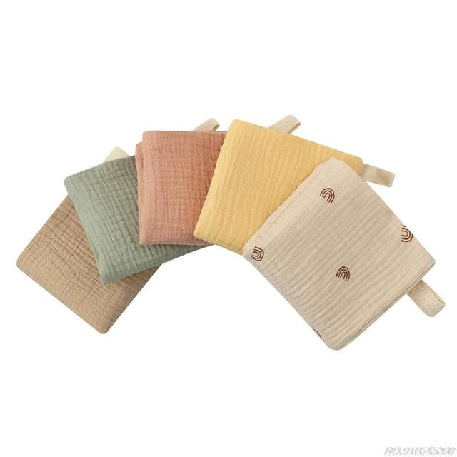 5pcs Baby Feeding Towel Soft Gauze Bath Towel Newborn Saliva Towel Burp ...