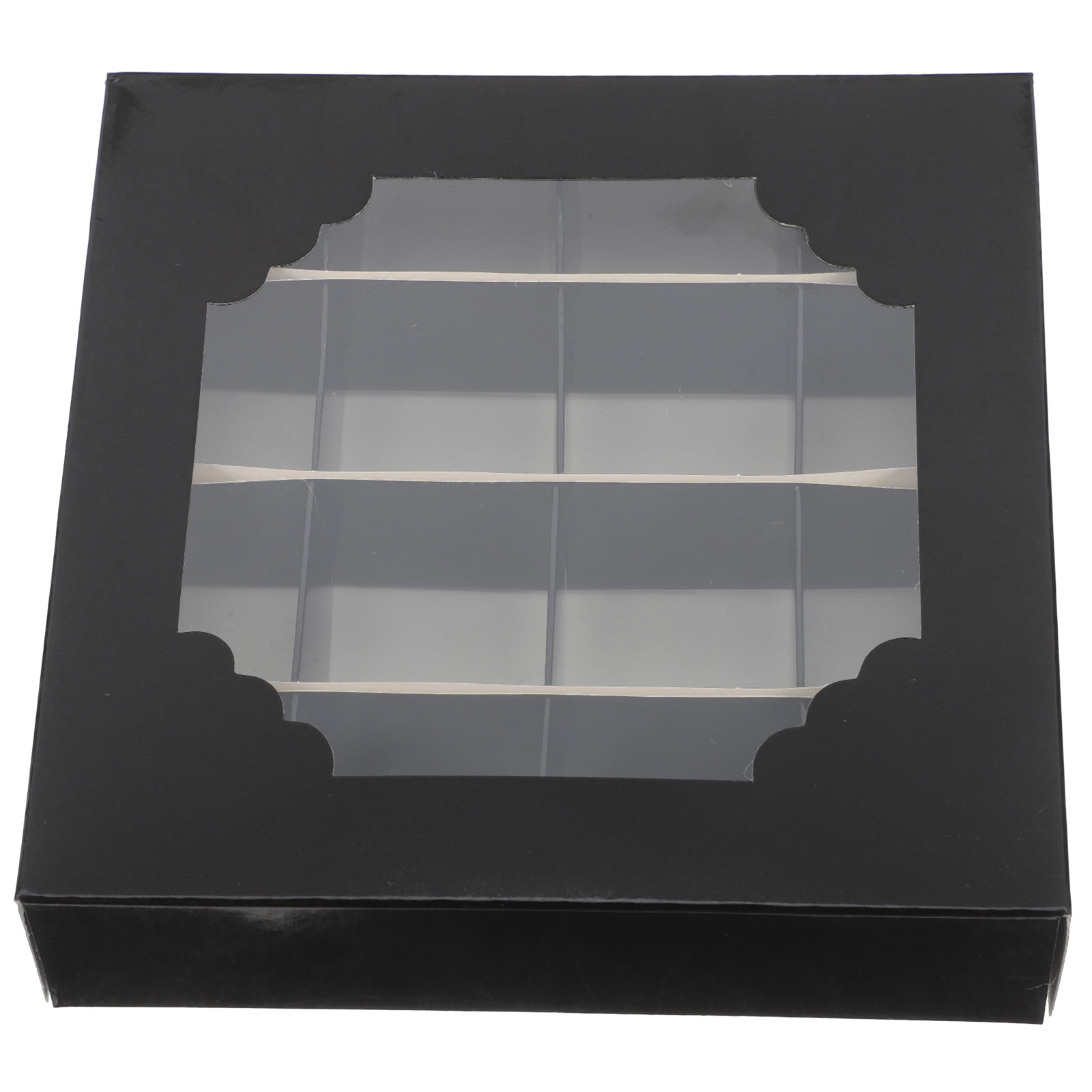 FONDOTIN cookie boxes with window Bakery Boxes Black Party Favors 5pcs ...