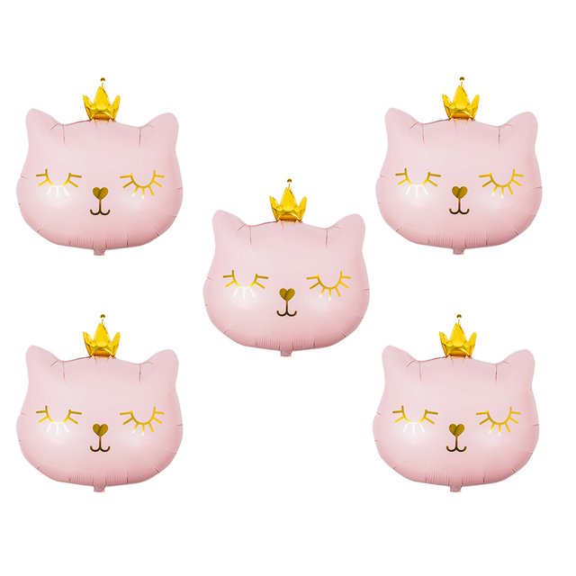 5pcs Balloons Cat Foil Balloon Cat Birthday Balloons Mylar Foil ...