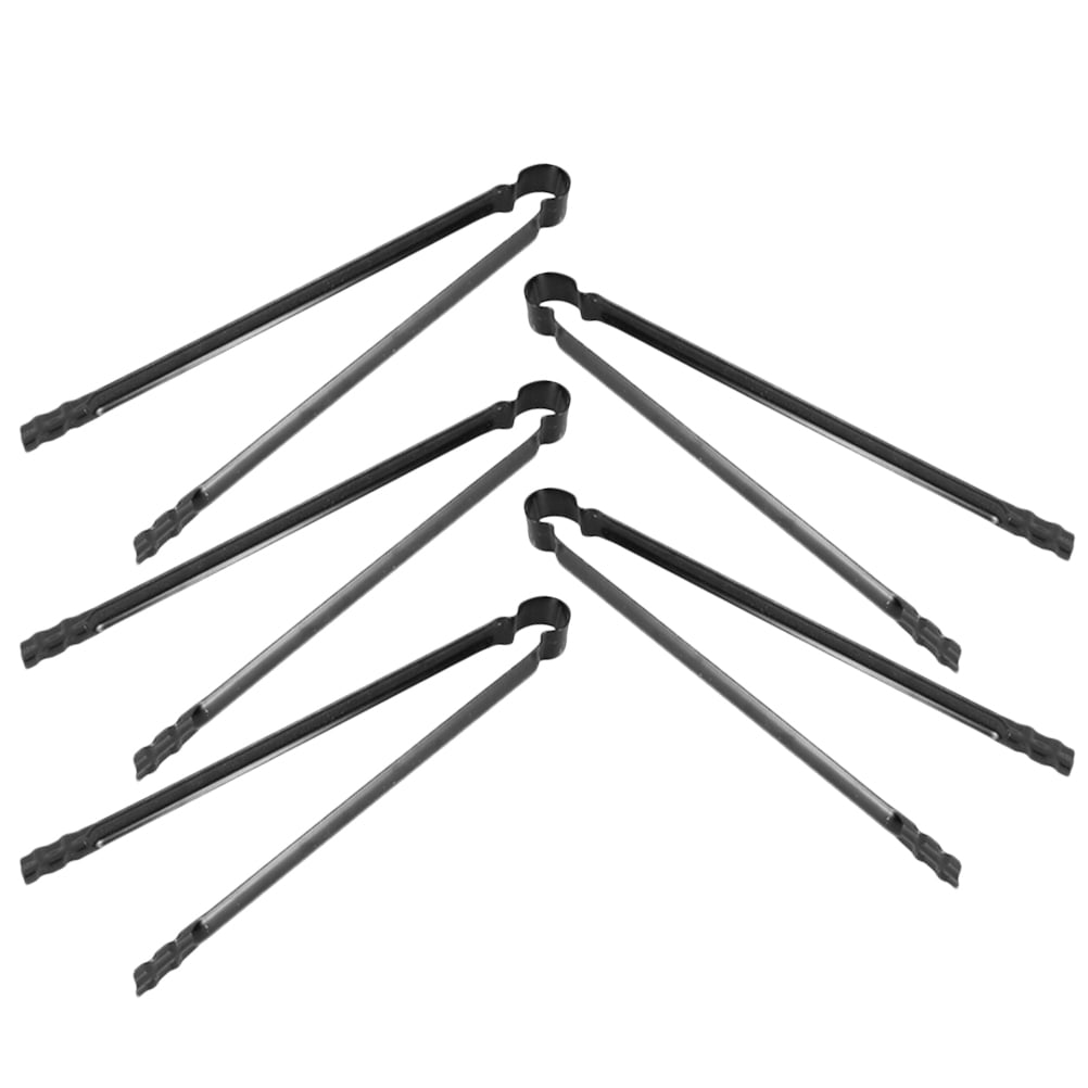 5pcs Barbecue Charcoal Clip Ergonomic Handle Fireplace Tong Metal Charcoal Clamps
