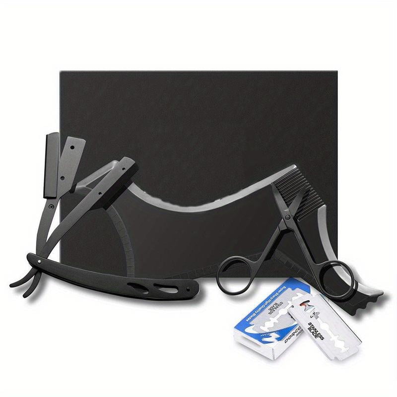 5pcs Beard Shaping Tool, Beard Shaper - Include Professional Straight ...