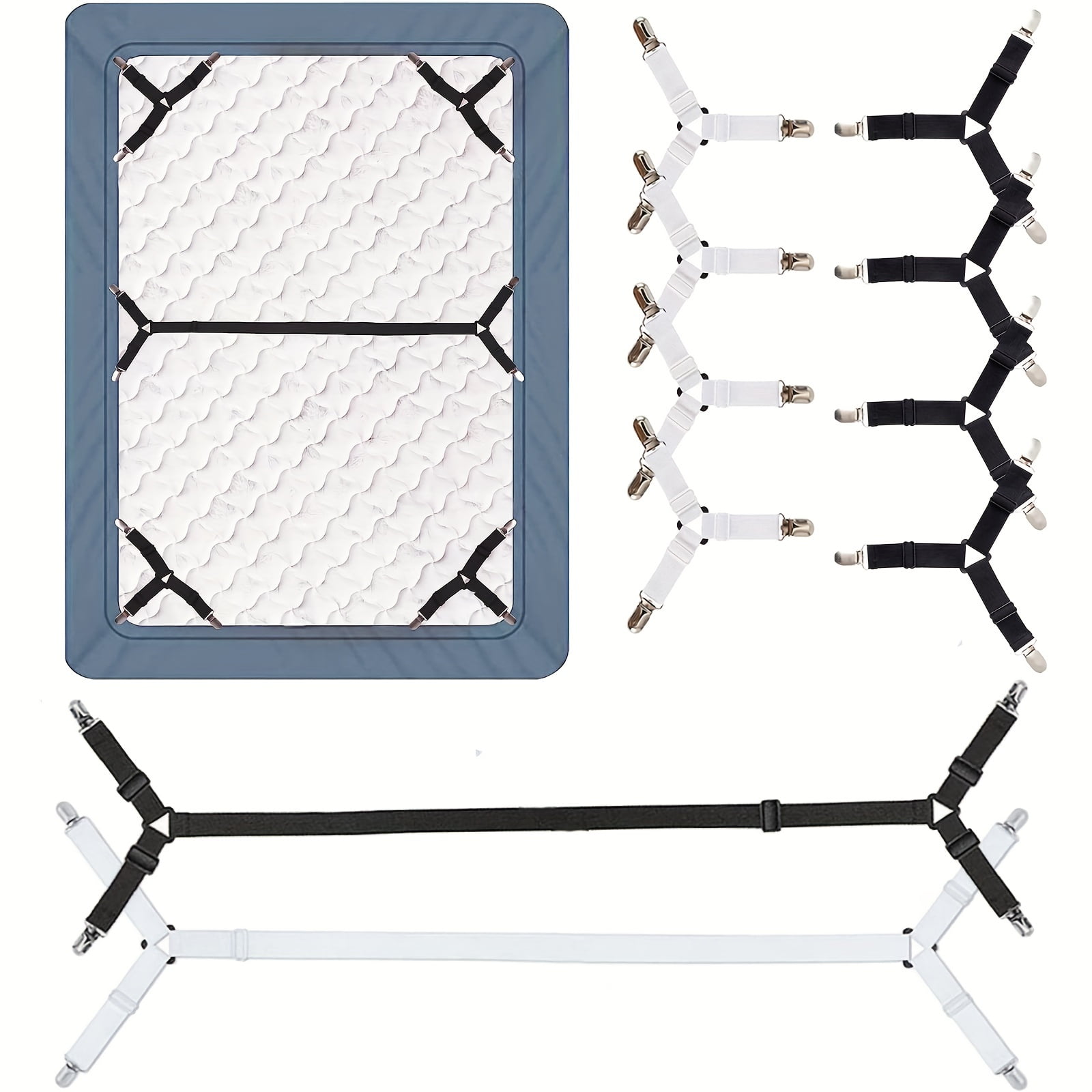 5pcs Bed Sheet Fixer, Corner Upgraded Triangle Sheet Clip, Mattress ...