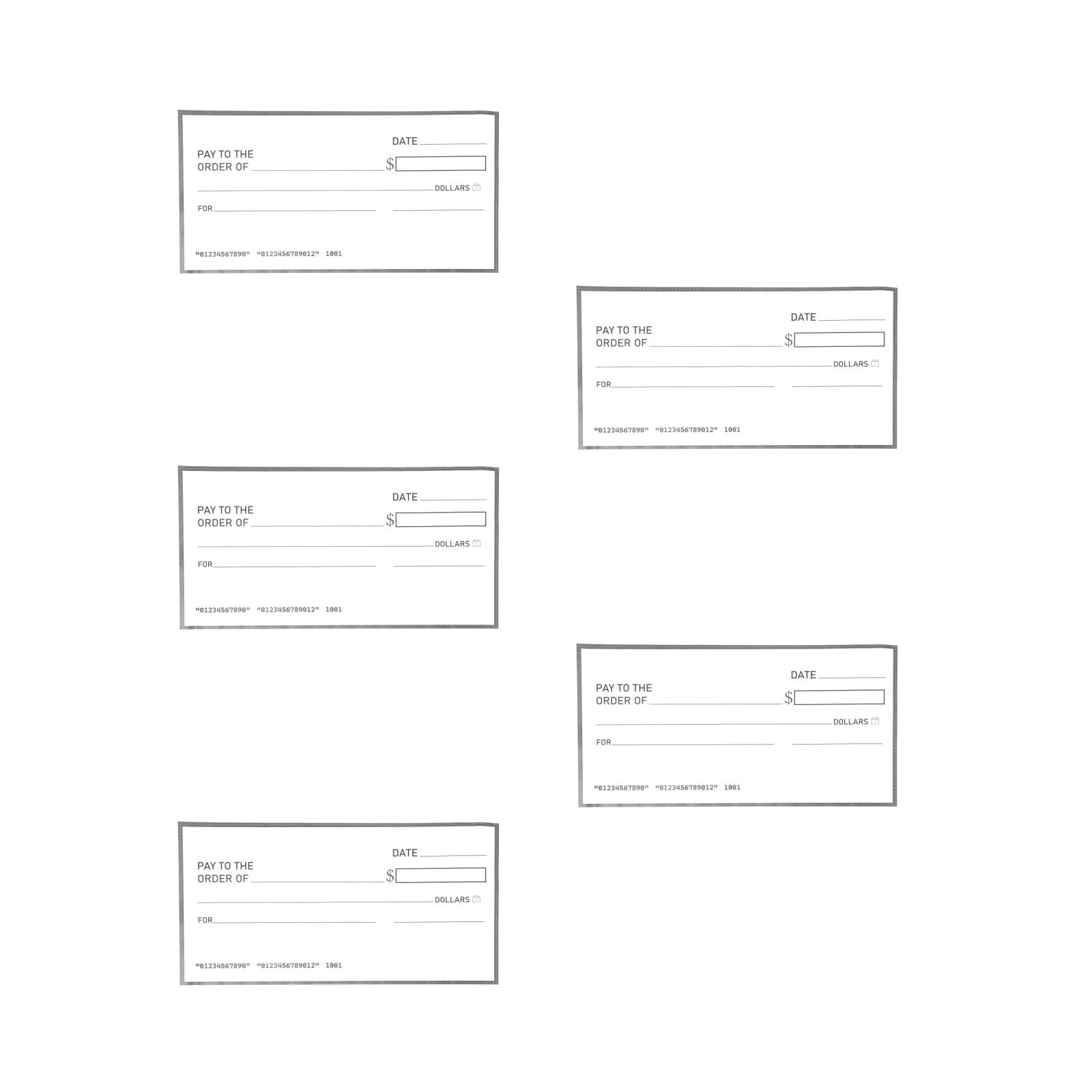 5pcs Big Check Large Check Reusable Giant Check Big Checks For ...