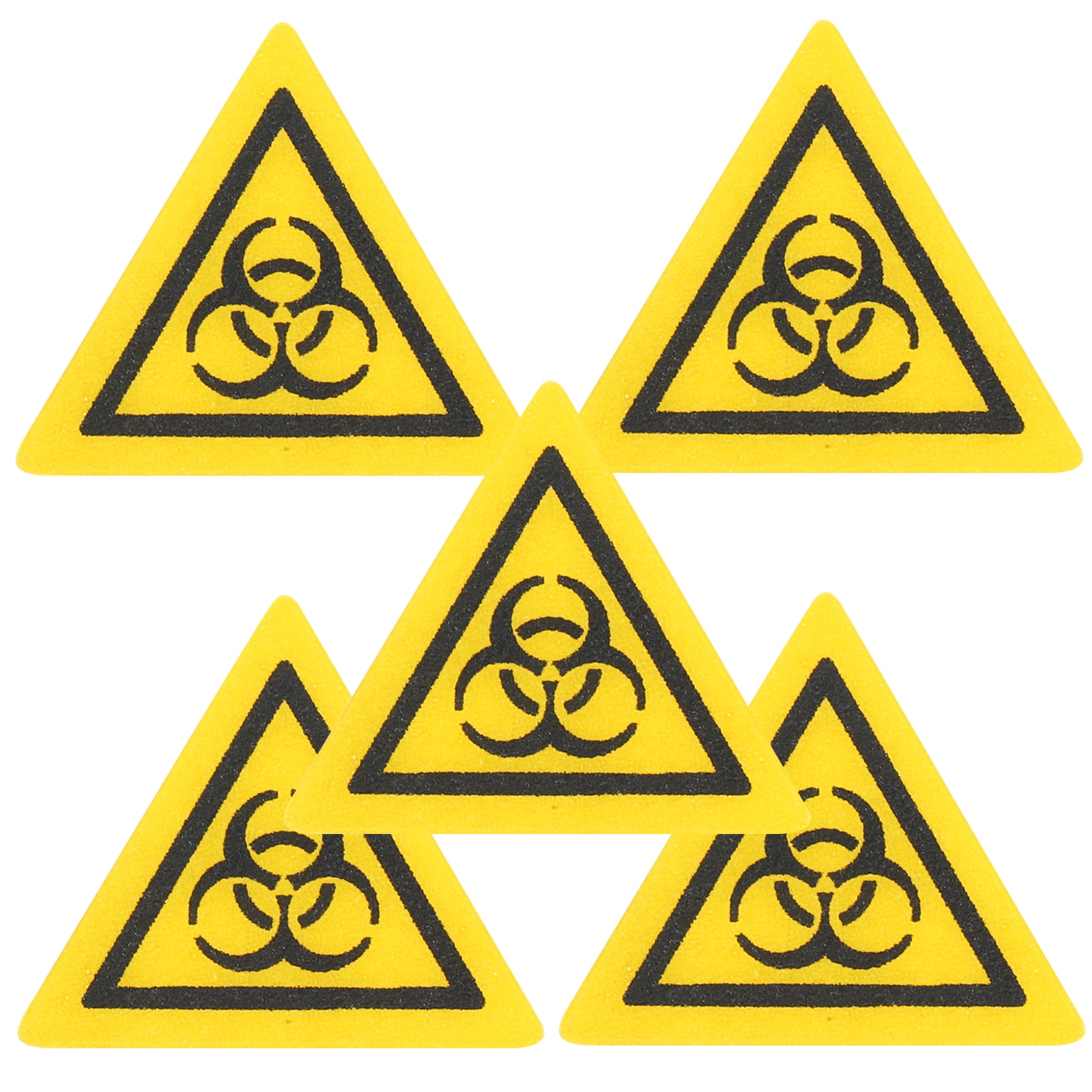 5pcs Biological Stickers Biological Hazard Risk Warning Decals Warning ...
