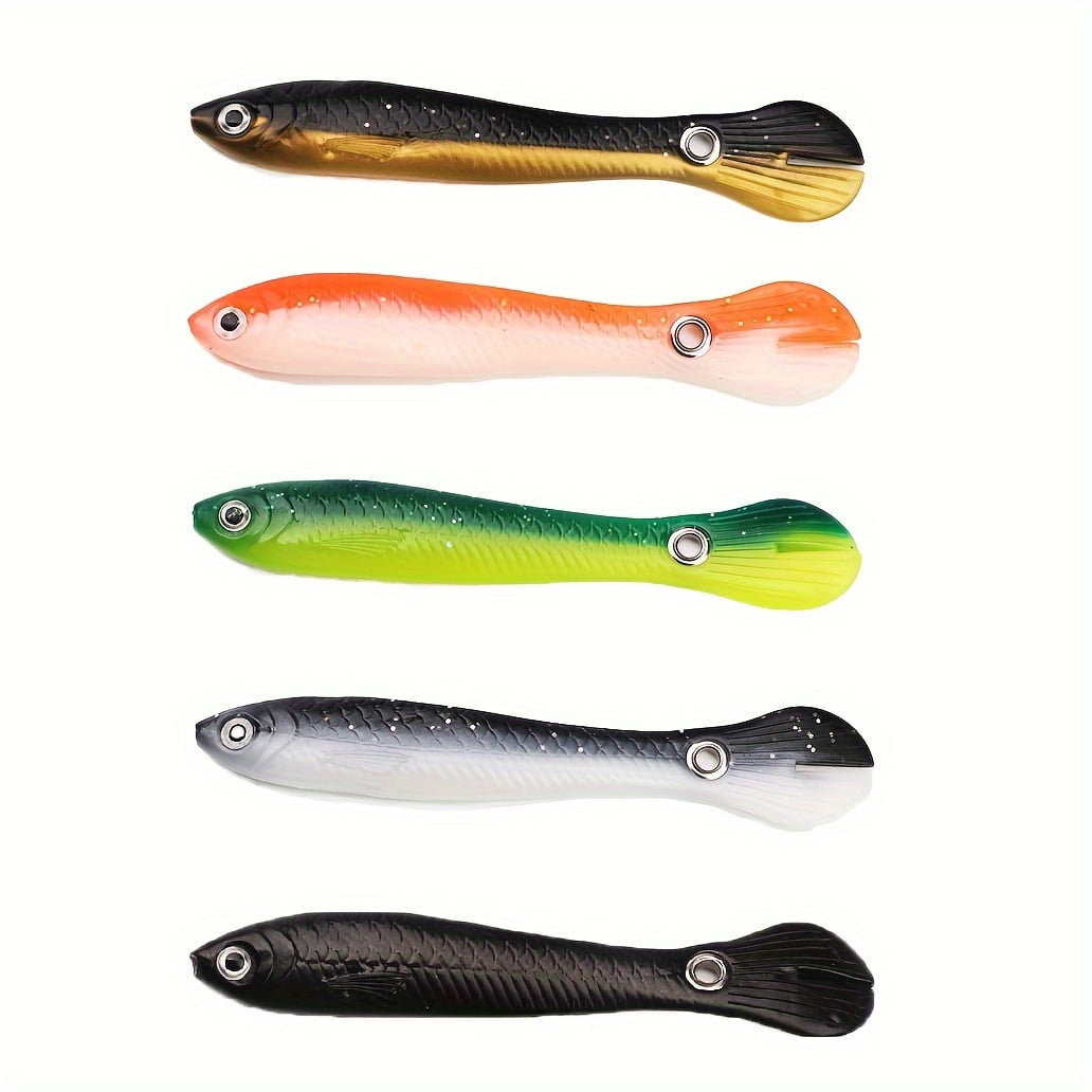 5pcs Bionic Soft Fishing Lure with Slip Mechanism - Lifelike 10cm/3.9in ...
