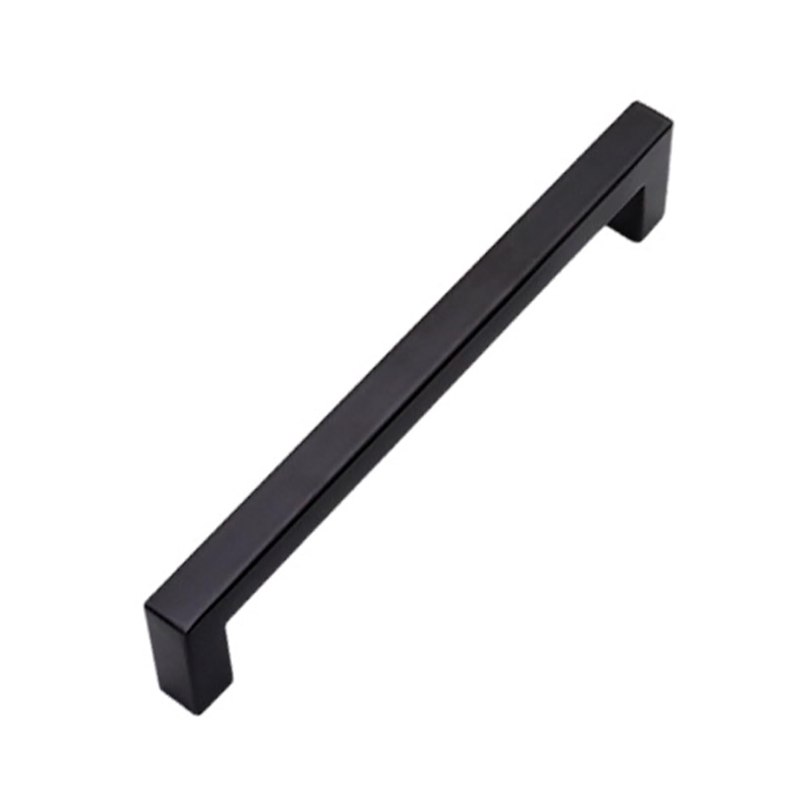 5pcs Black Cabinet Handles - Square Stainless Steel Design - Easy to ...