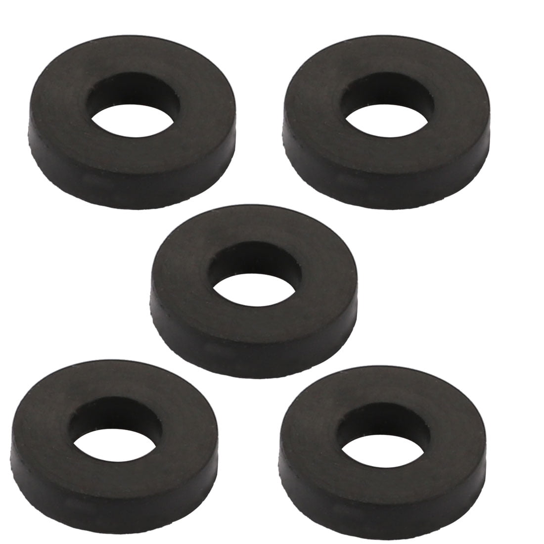 5pcs Black Rubber Round Flat Washer Assortment Size 4x9x2.2mm Flat ...
