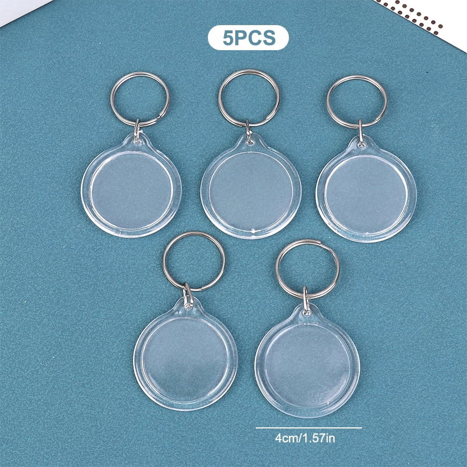 5pcs Blank Photo Frame Keychain Clear Acrylic Keyring Insert Photo ...