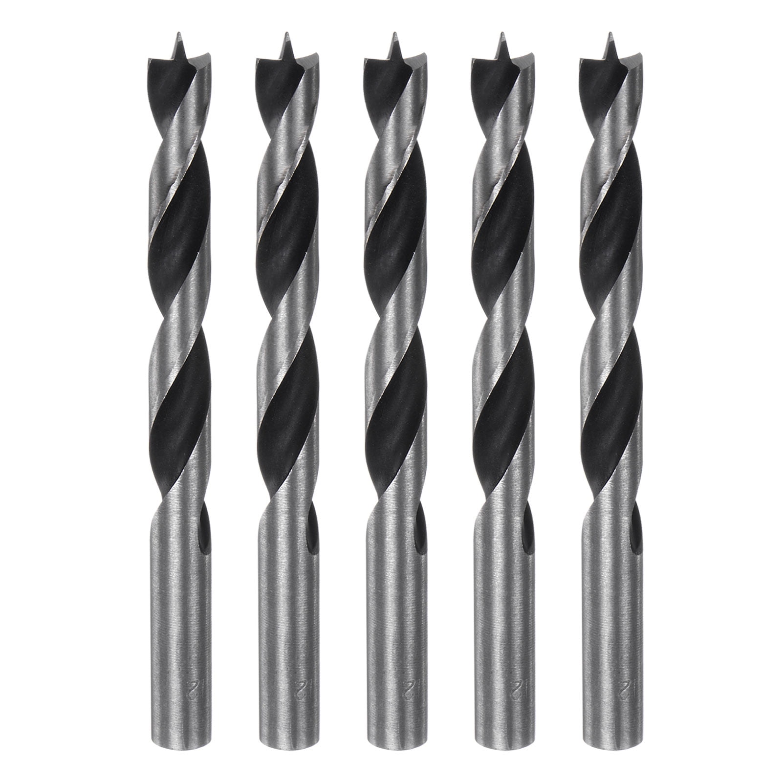 5pcs Brad Point Drill Bits 12mm Precise Cutting with Brad Point Tip for ...