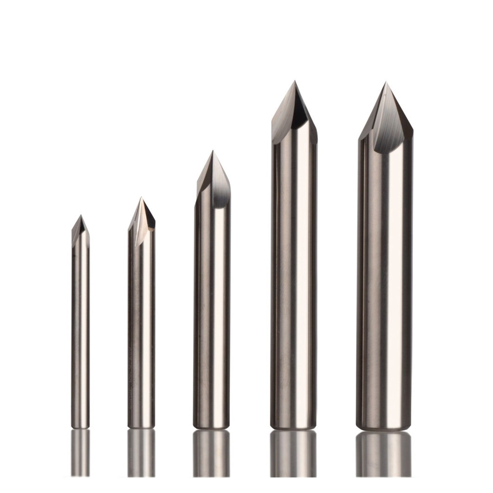 5pcs CNC Tungsten Carbide Drill Bit Chamfer Milling Cutter for ...
