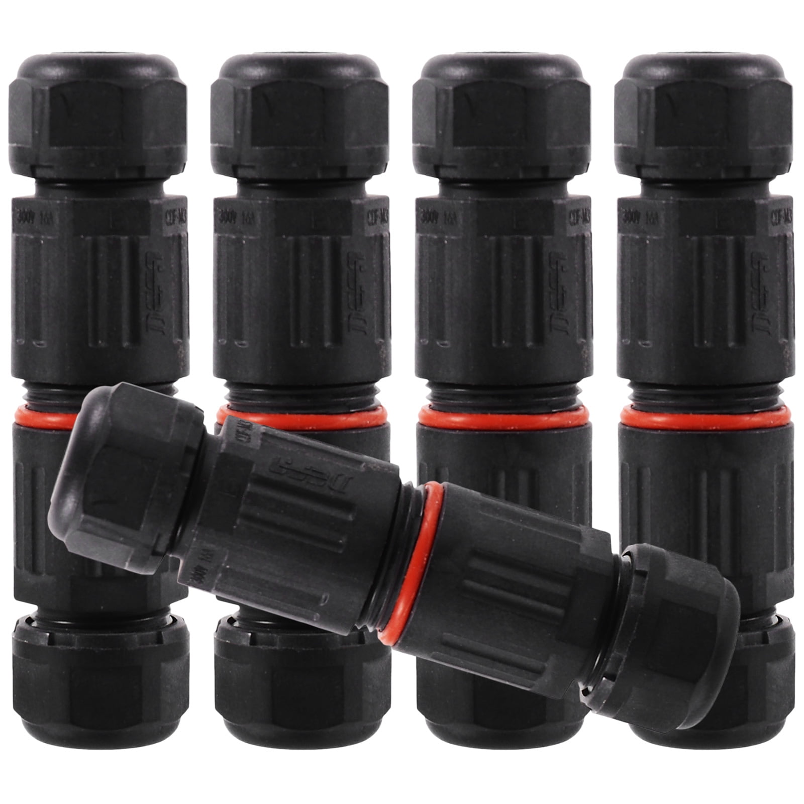 Cable Gland with Protective Ring for Outdoor Use IP68 Black Nylon 2 Way ...
