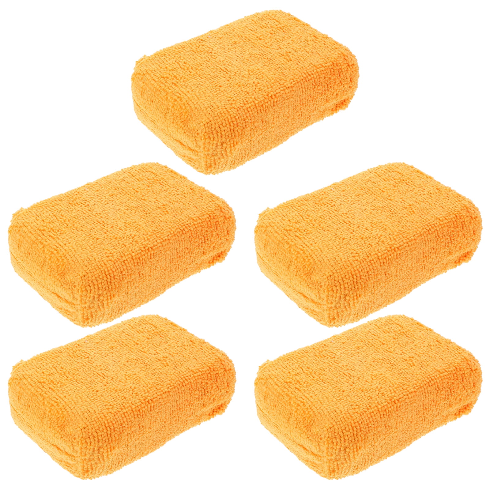 WEUVEB Debris Removal Buffing Pads Orange Microfiber 5Pcs 4.7X3.1X1.8In ...