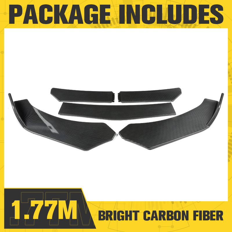 5pcs Carbon Fiber Front Bumper Spomicrophone, Canard, Jules Splitter ...