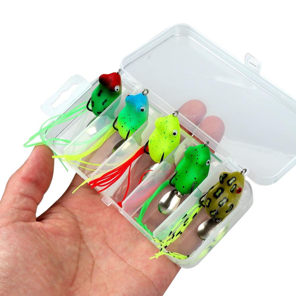 5pcs Casting Soft Frog Lure 3cm/4.2g Box Thunder Frog Baits Mini ...