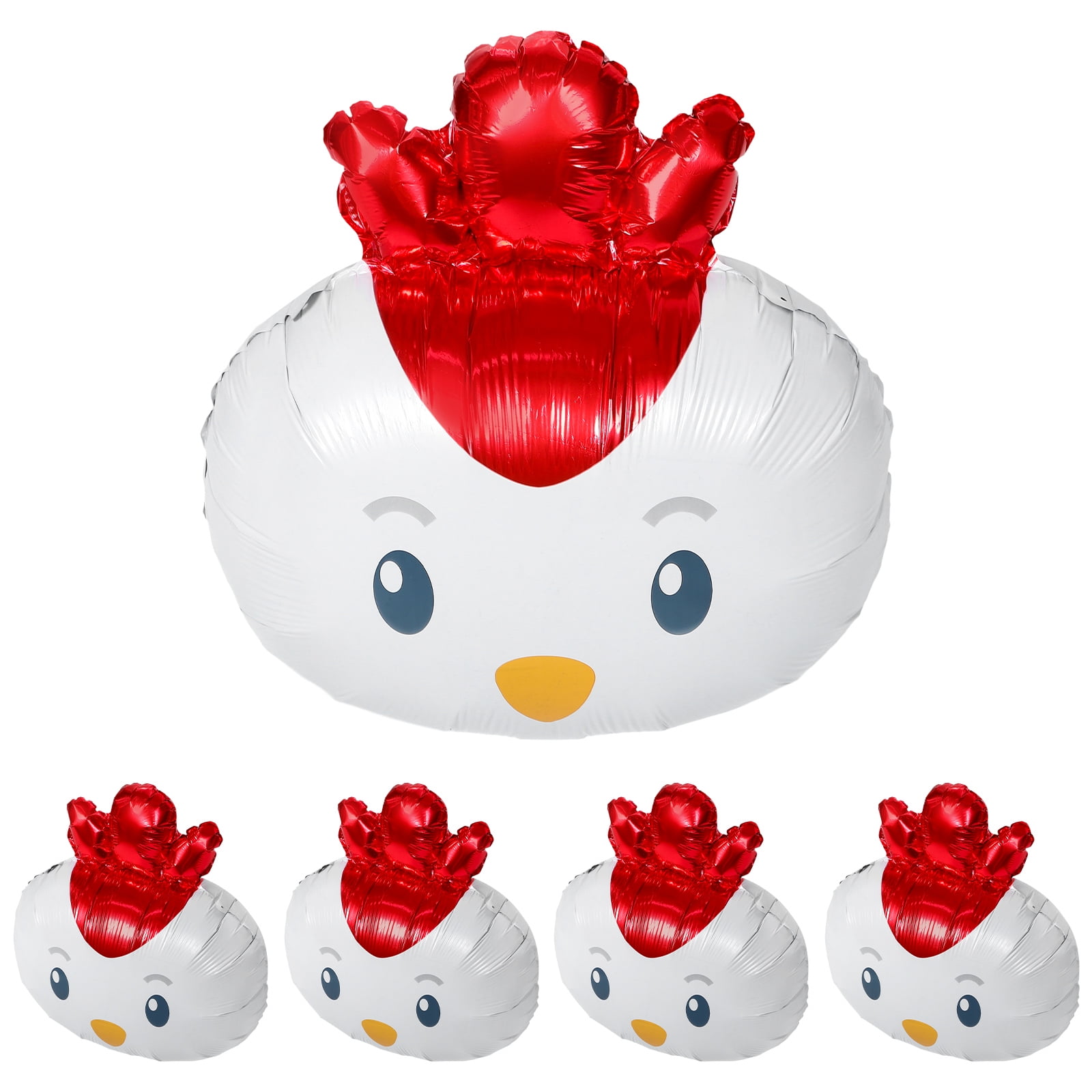 5pcs Chicken Balloons Fun Farm-Themed Balloons Inflatable Farm Animal ...
