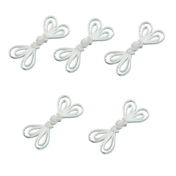 5pcs Chinese Closure Buttons Traditional Cheongsam Buttons with Beads ...