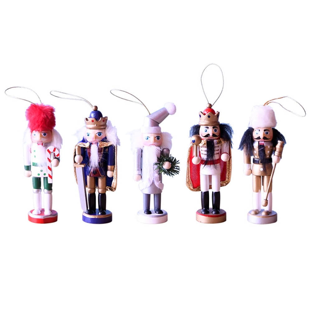 5pcs Christmas Nutcracker Puppet Decors Indoor Scene Decor Xmas Puppet ...