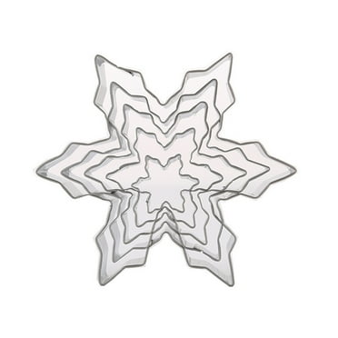 5Pcs Snowflake Cookie Cutters, Stainless Steel, DIY Cake Fondant ...