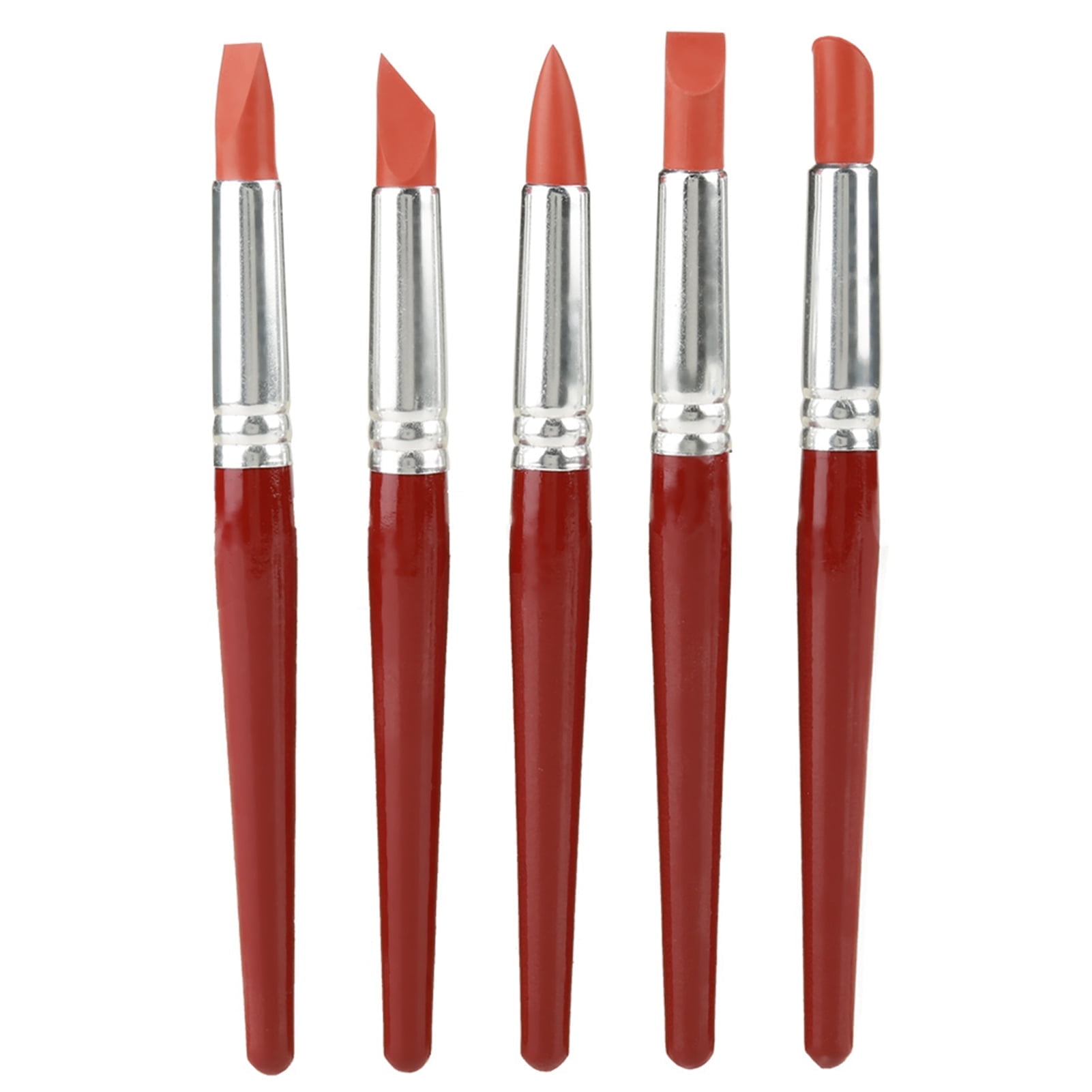 5pcs Clay Shaping Modeling Wipe Out Tools, Large Sized Rubber Tip Paint ...