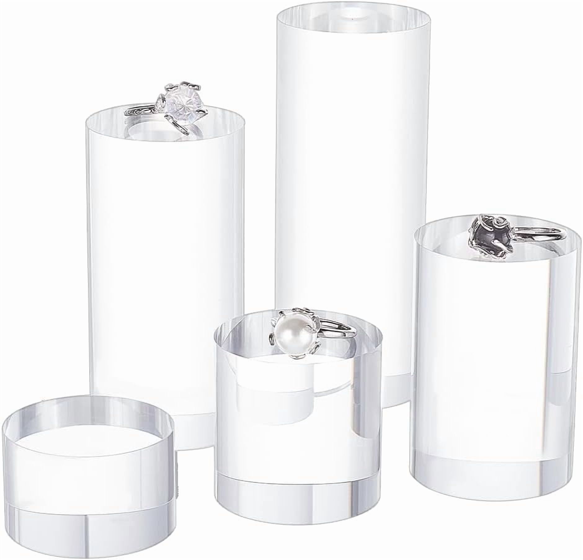 5pcs Clear Acrylic Display Block - 1.2/1.6/2.4/3.2/4 Inch Round ...