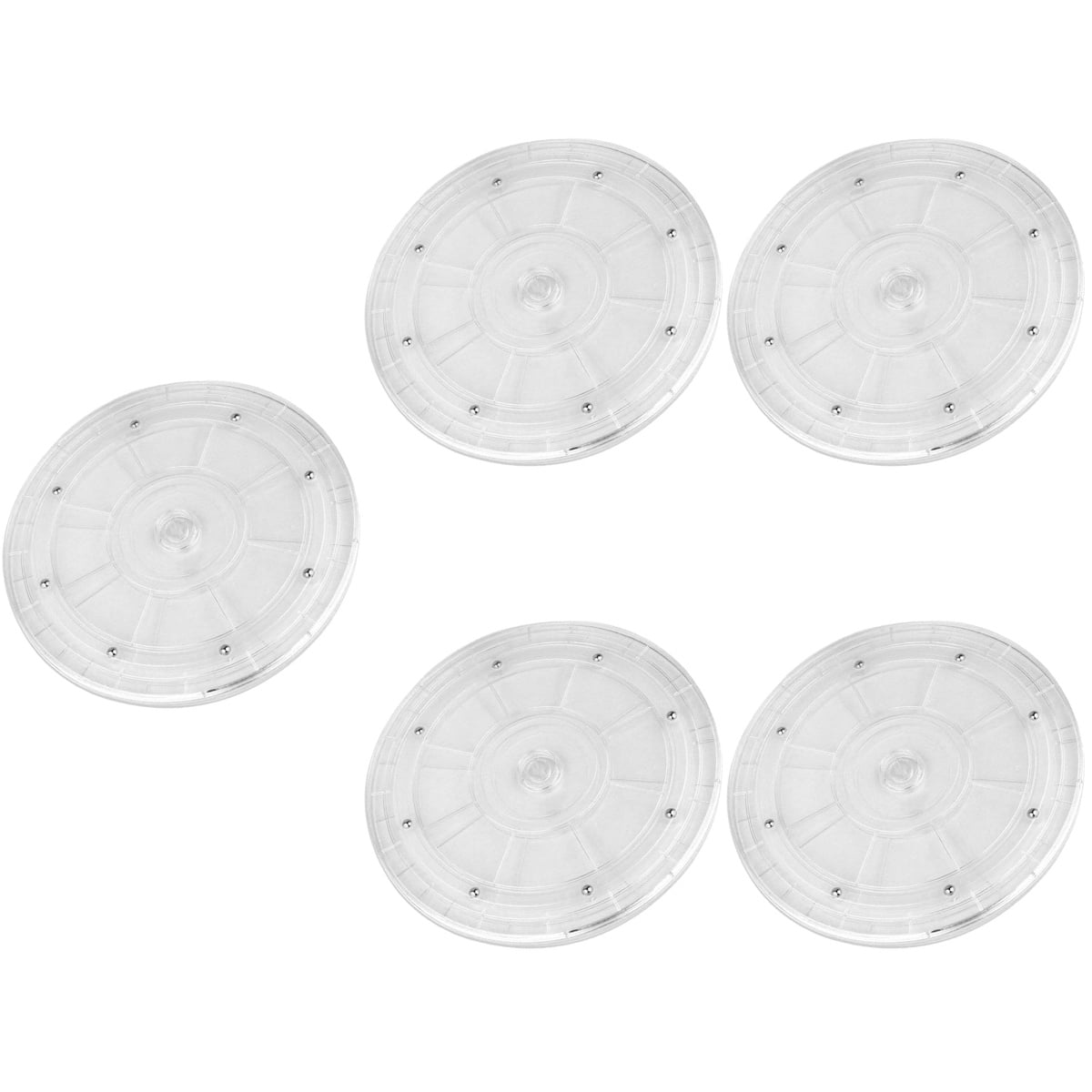 5pcs Clear Acrylic Turntable Kitchen Spice Holder 360-degree Rotating ...