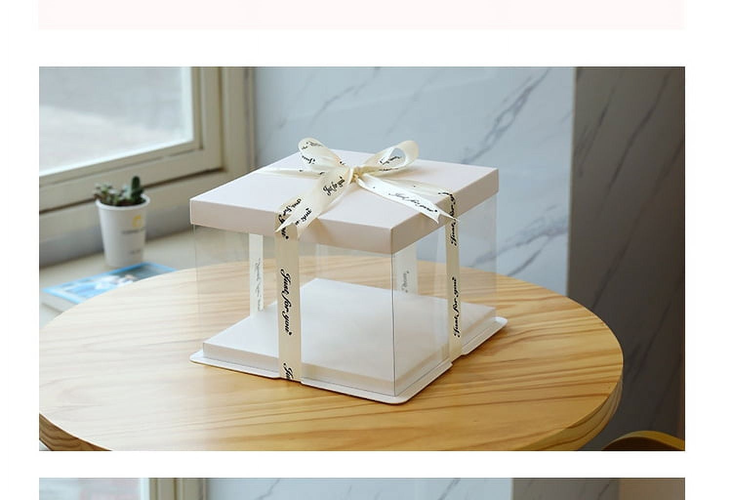5pcs Clear Cake Carrier Cake Box Baking Packing Box Birthday Cake Box ...