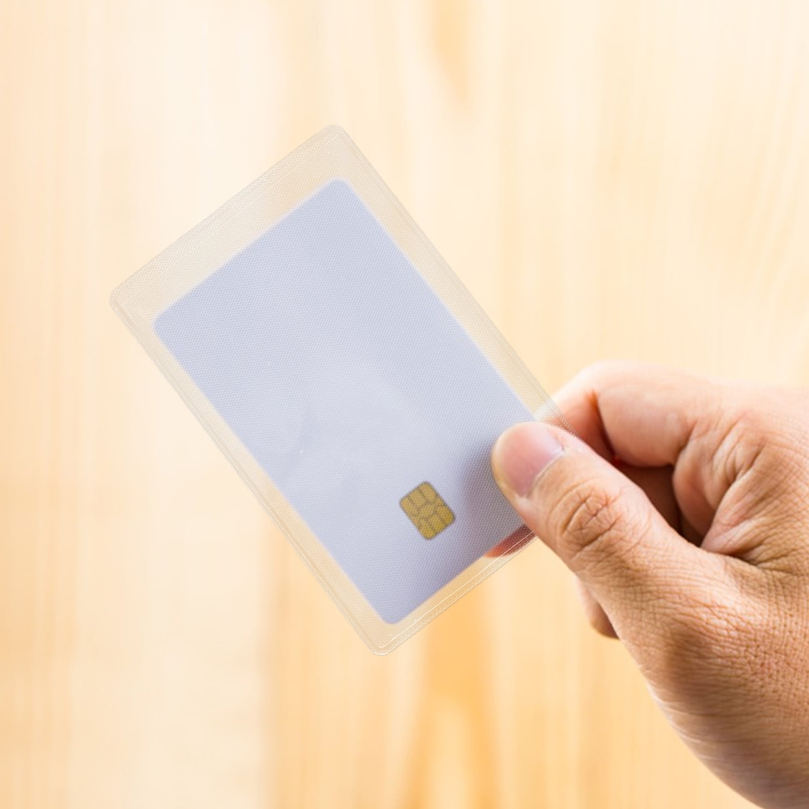 5pcs Clear Credit Card Holders Plastic Credit Card Sleeves Hard Card ...