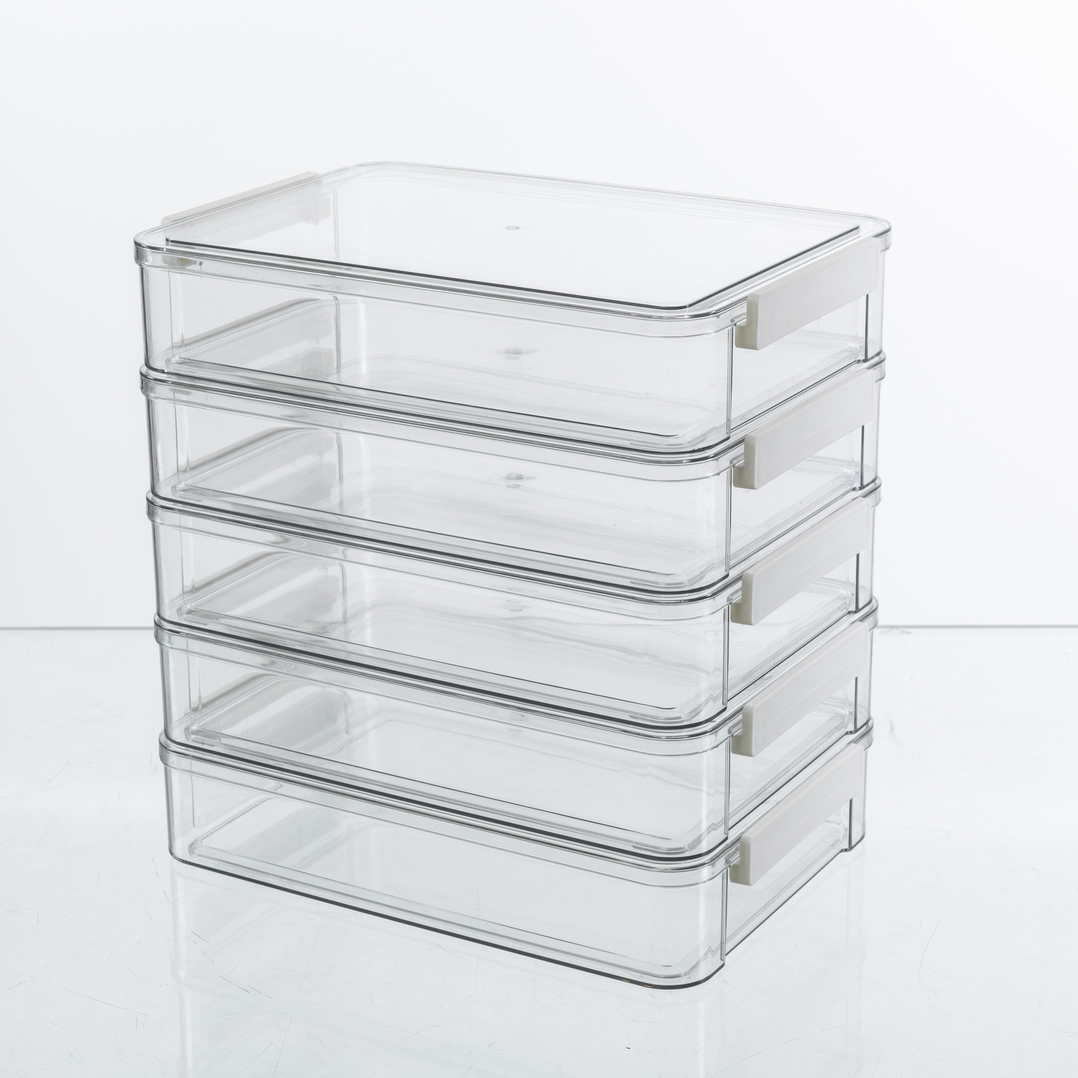 [5pcs Clear Storage Box] 5pcs PET Clear Storage Box,Office Desktop ...