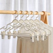 4 Pack Magic Space Saving Clothes Hangers Multifunctional Smart Closet ...