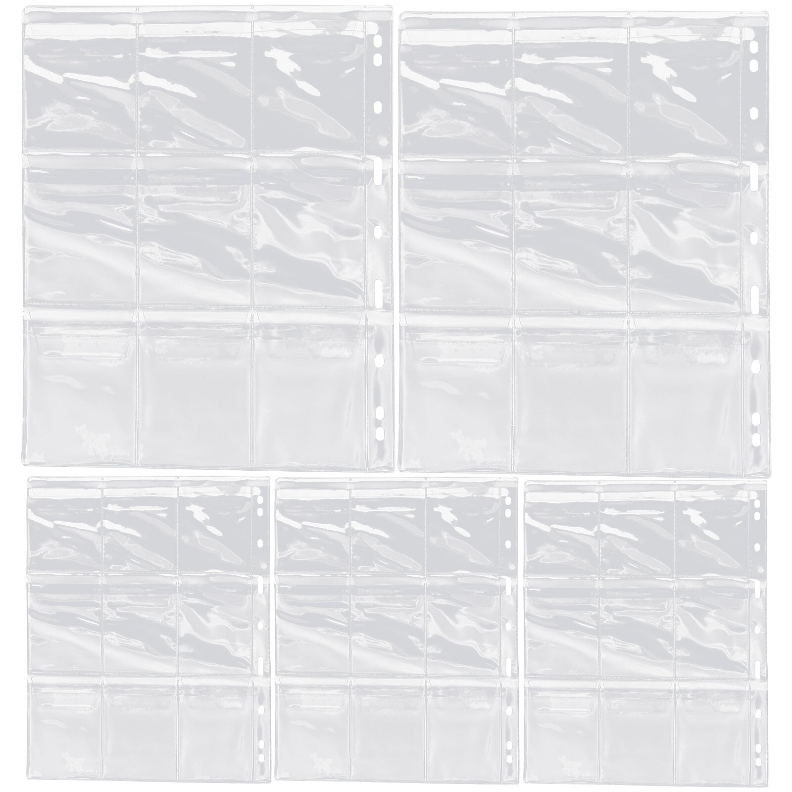 5pcs Coin Collection Sheets Coin Collection Pages 9 Hole Coin Binder ...