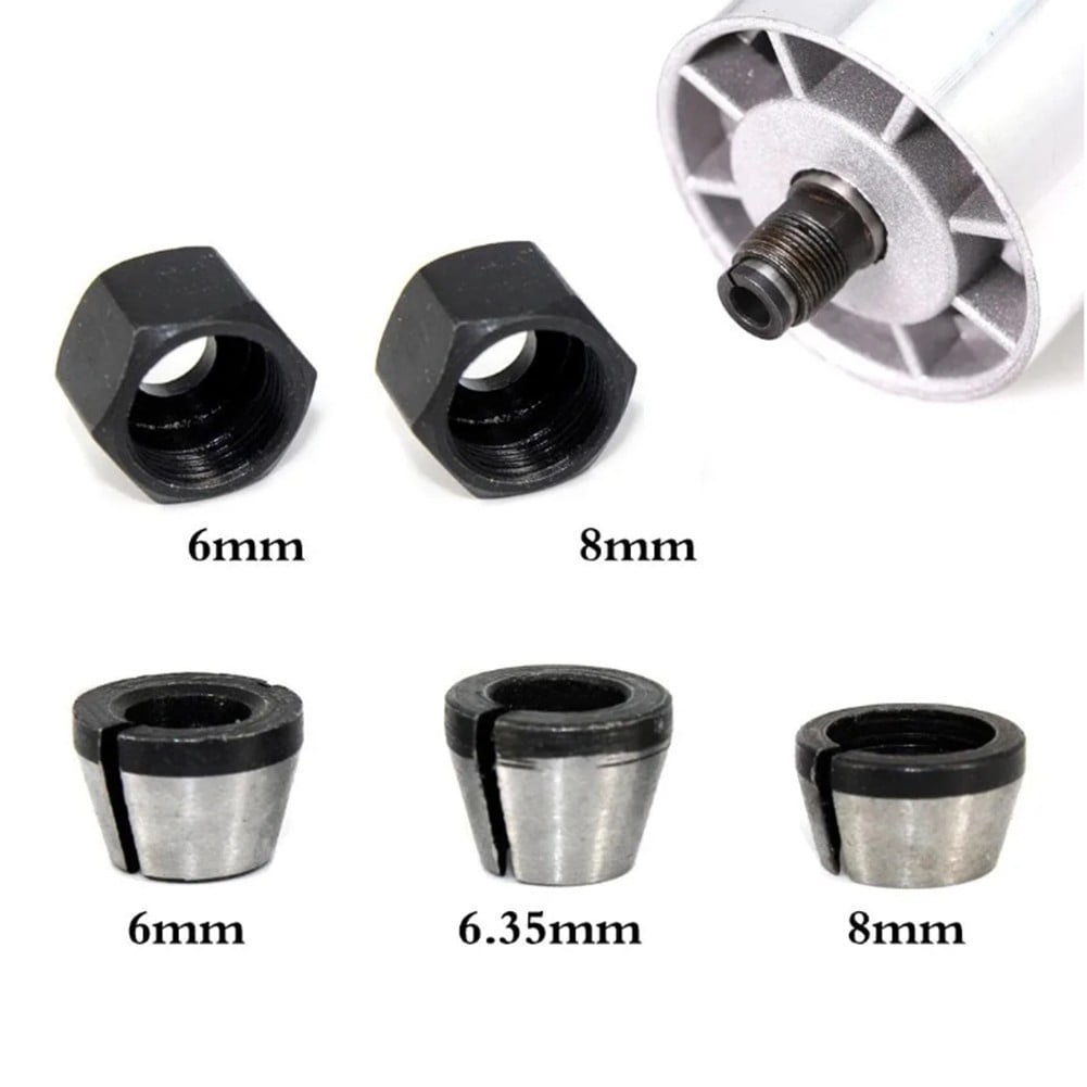 5pcs Collet Chuck Set for Engraving Trimming Machine Electric Router ...