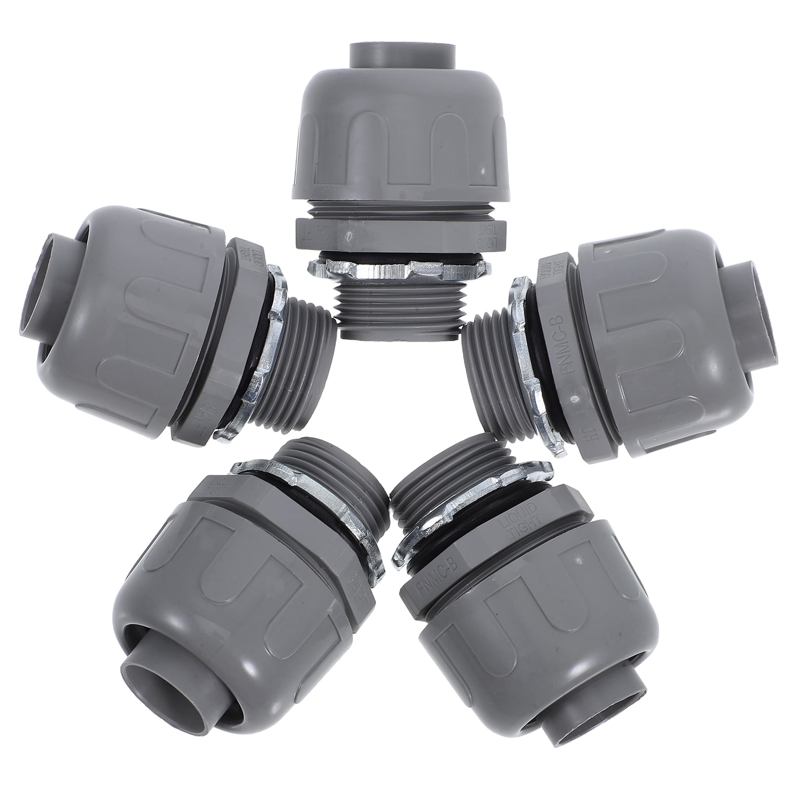 Grey Conduit Connector for Daily Use with Straight Head Design 5pcs PVS ...