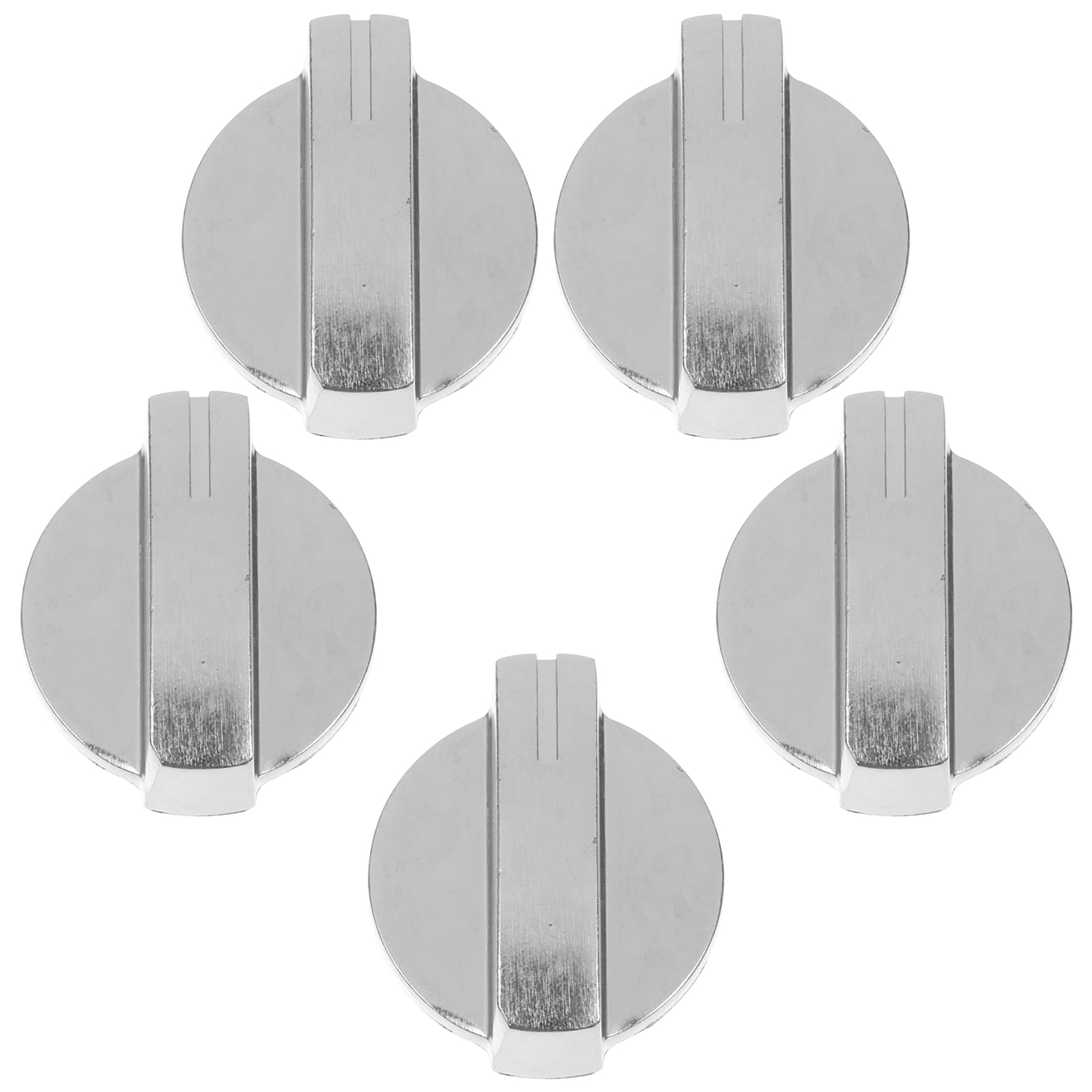 5pcs Cooker Stove Control Knob Stainless Steel Knob, Universal Silver ...