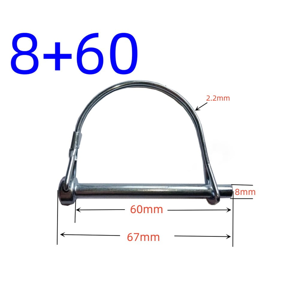 5pcs Coupler Safety Pin D-Hook Carbon Steel Quick Lock Release Trailer ...