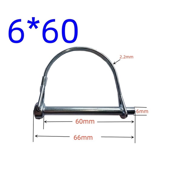 5Pcs Coupler Safety Pin D-Hook Carbon Steel Quick Lock Release Trailer ...