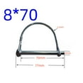 5pcs Coupler Safety Pin D-Hook Carbon Steel Quick Lock Release Trailer ...
