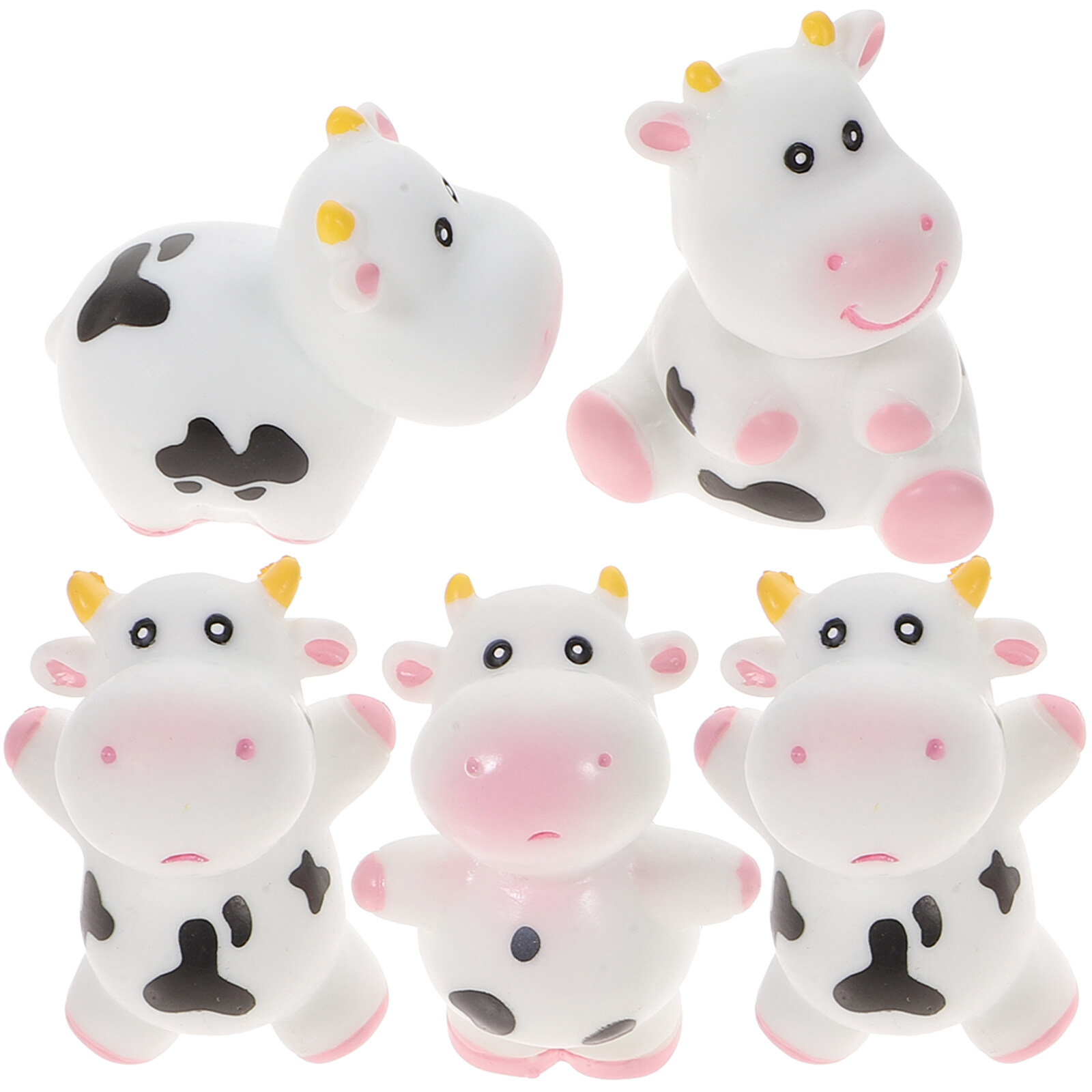 5pcs Cow Doll Toys Baby Shower Toys Infant Bathing Playthings Baby Bath ...