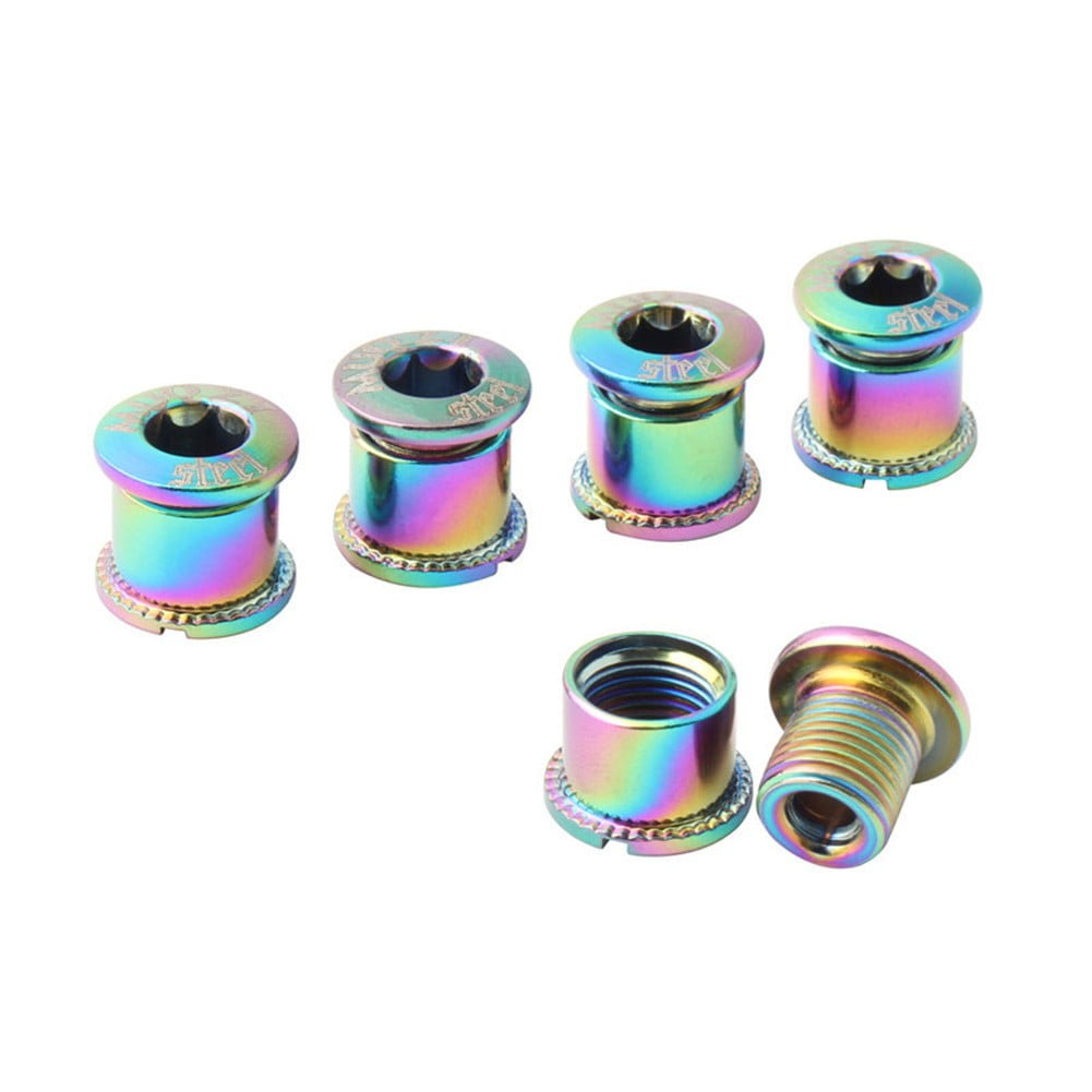 5pcs Crankset Bolts Crank Bolts Bike Chainring Bolts Crank Screws Nuts ...