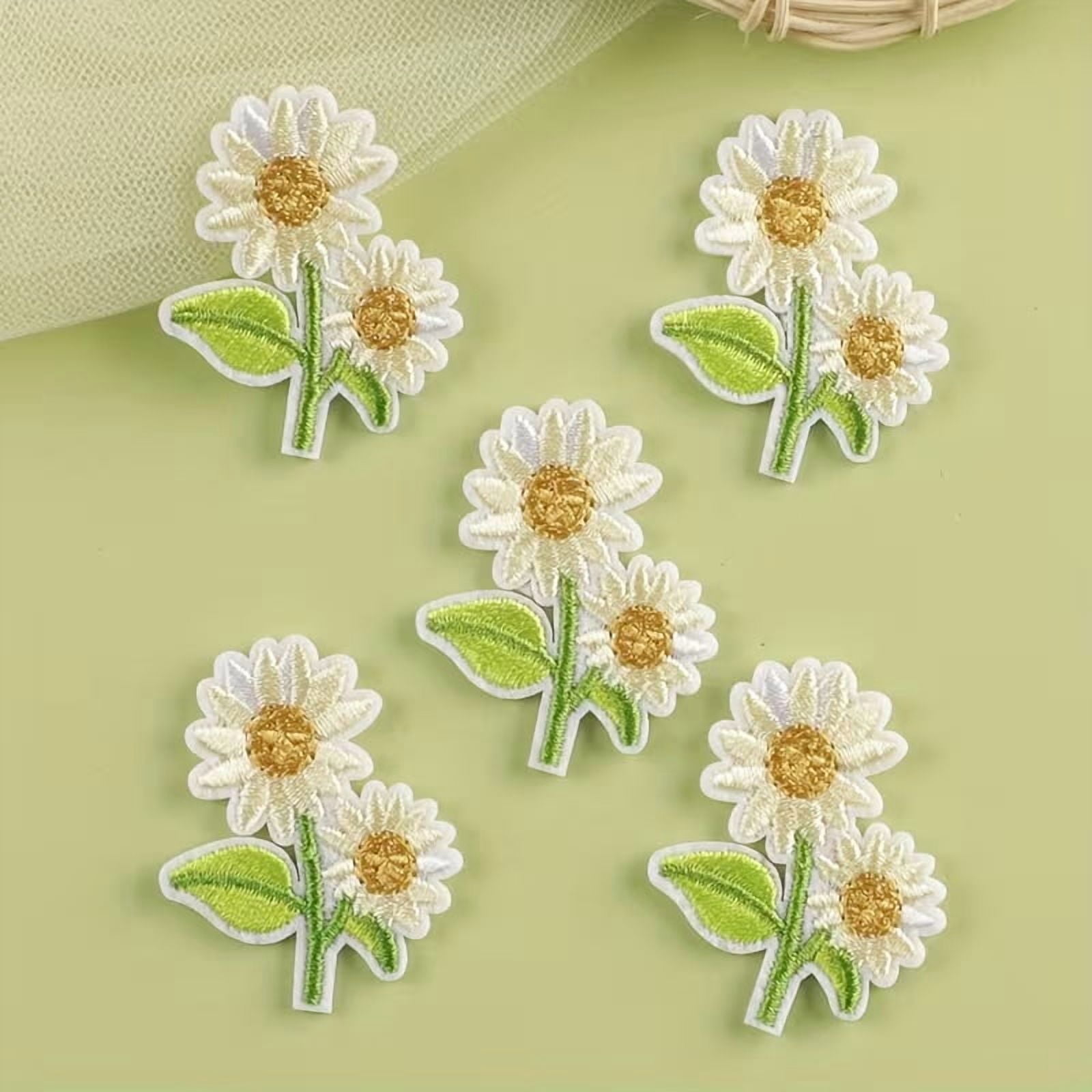 5pcs Cute Cartoon Chrysanthemum Iron-On Patches for Clothes, Bags ...