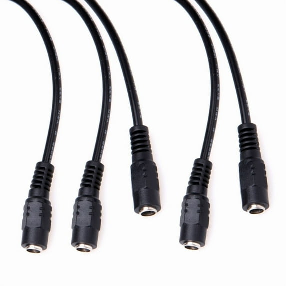 5pcs DC Power Cable 5.5x2.1mm Female Connector, DC Power Cable Power Pigtail Cable Red Black ...