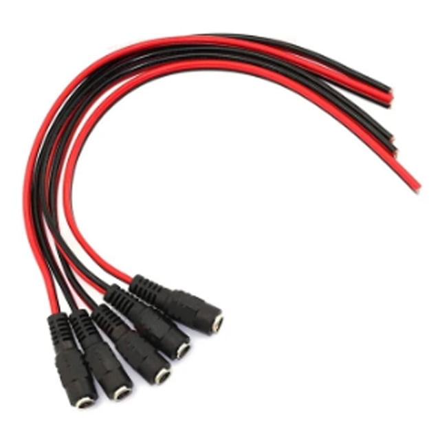 5pcs DC5.5x2.1mm Power Cable Female Connectors, Power Cable Power ...