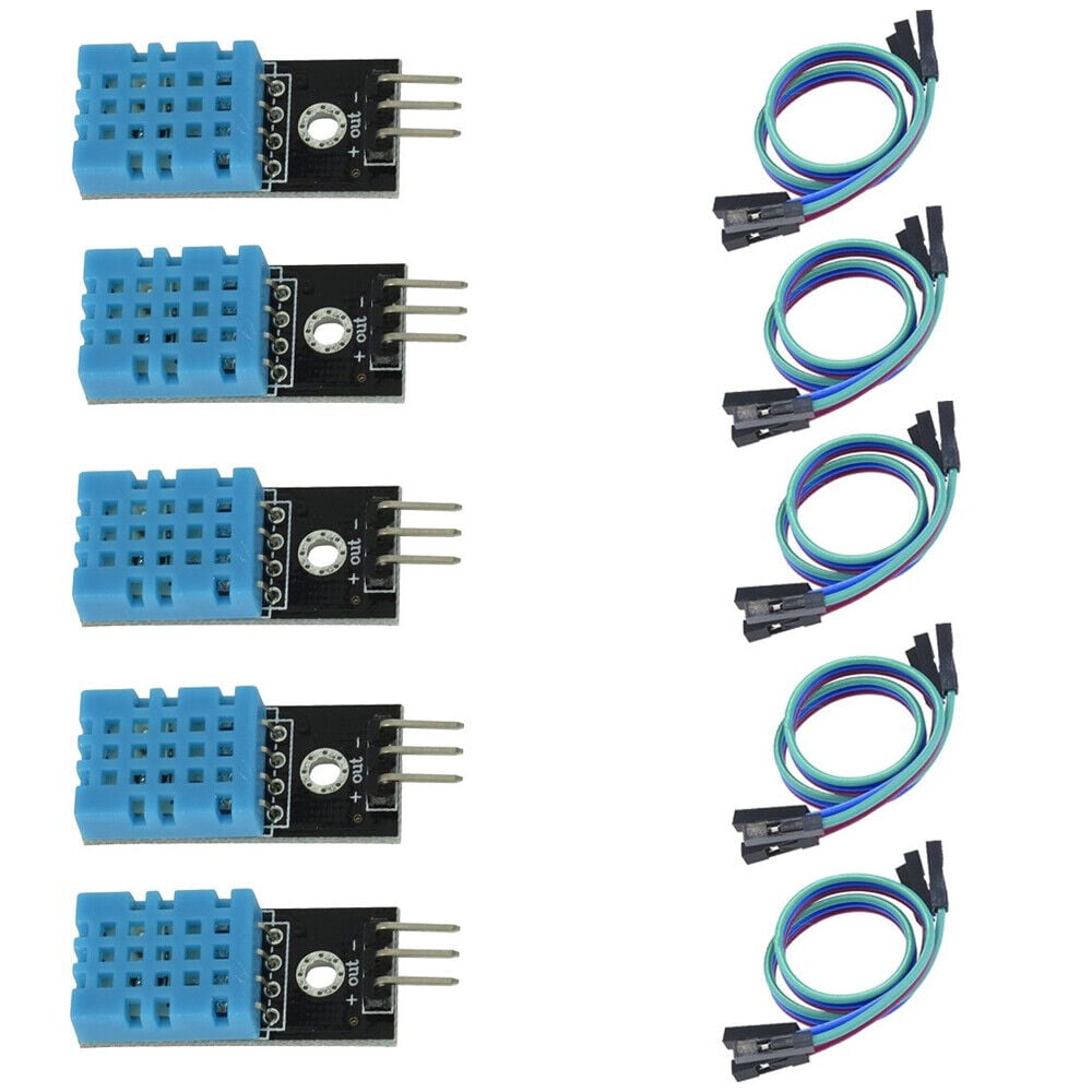 5pcs DHT11 Temperature and Relative Humidity Sensor Module for arduino - Walmart.com
