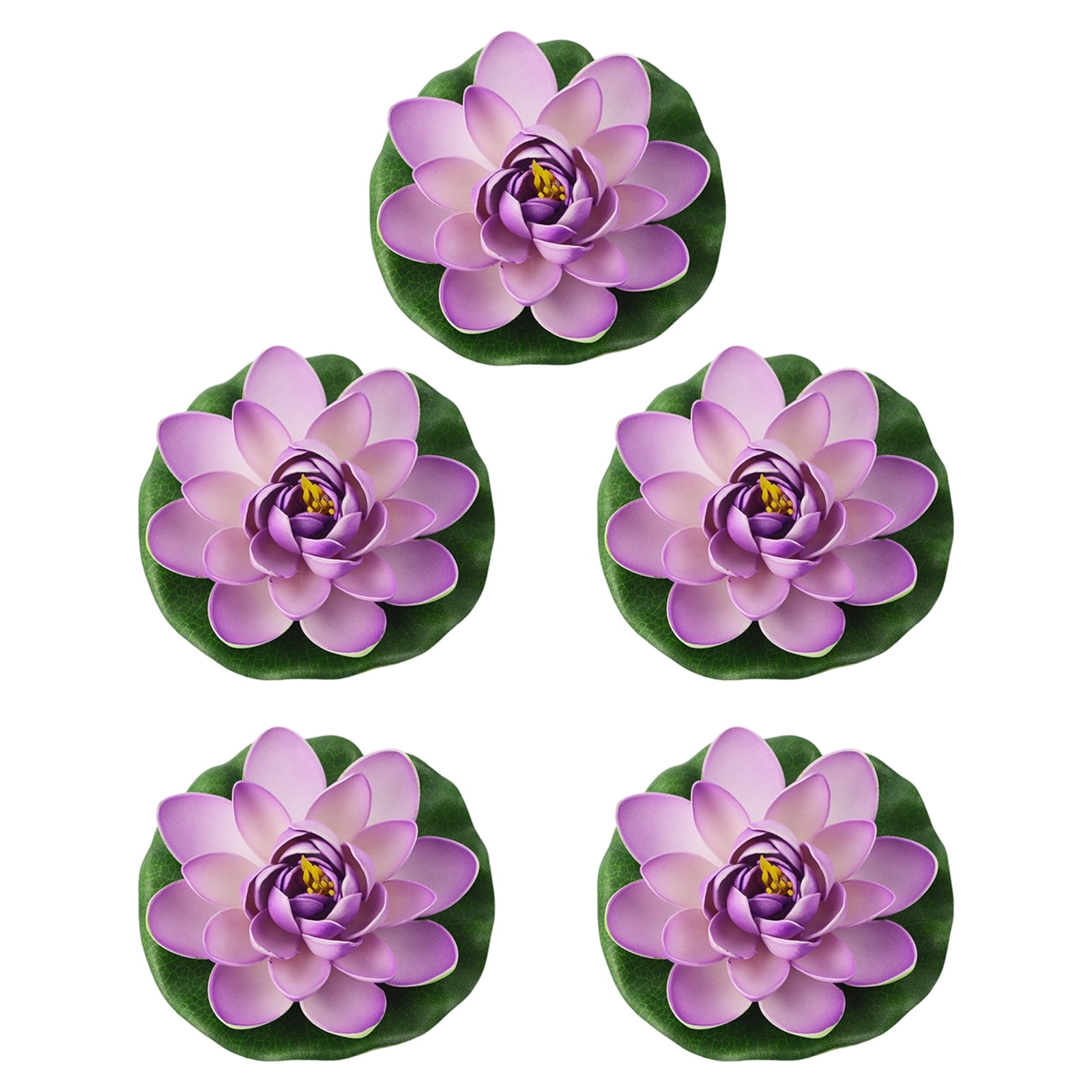 5pcs Decorative Floating Foam Artificial Lotuses Realistic Water Plant ...