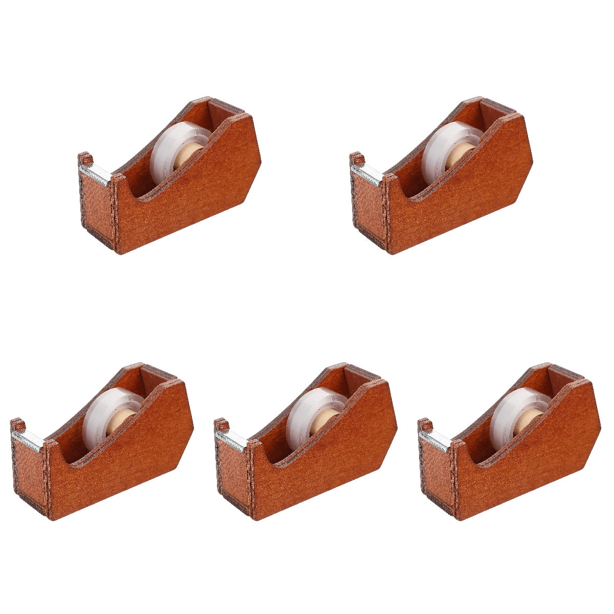 5pcs Desktop Tape Dispenser Wooden Tape Holder Tape Cutter for Office ...